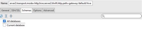 Datagrip Not Able To List Schematables When Connecting To Hive Through