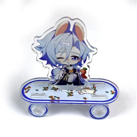 Genshin Impact Ayato Skateboard Ornament Cute Chibi Acrylic Gift Toys Genshinbox