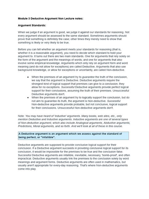 Phil 105 Module 3 Deductive Arguments Download Free Pdf Argument