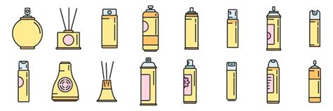 Premium Vector Air Freshener Icons Set Vector Color Line