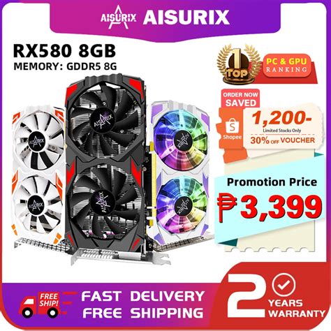 Aisurix New Graphics Card Rx Gb Gaming Gddr Bit Computer Gpu Video Card For Radeon