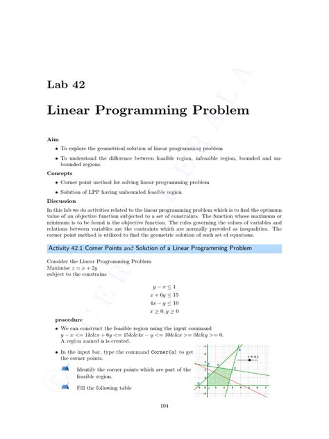 Lab 42 Lpp Pdf Linear Programming Mathematical Optimization