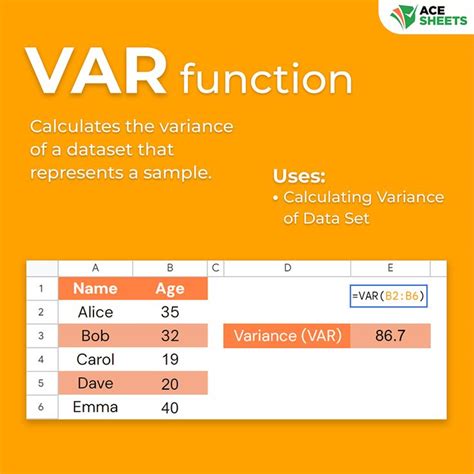 Var Function Looking To Estimate Variance In Your Data The Var