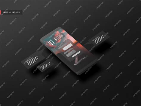 휴대 전화 모형에 메시징 대화 개념 프리미엄 Psd 파일