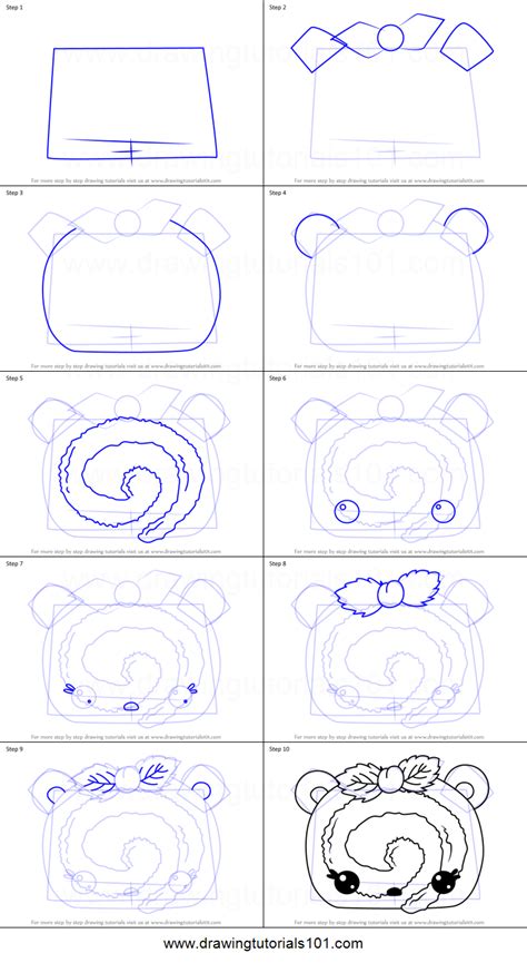 How To Draw Berry Jelly Roll From Num Noms Printable Drawing Sheet By DrawingTutorials101
