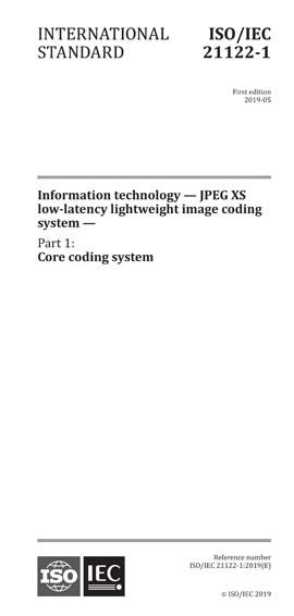 ISO IEC Information Technology JPEG XS Low Latency Lightweight Image Coding