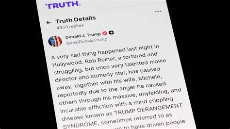 Trump Reacts To Rob Reiners Death Calls Him Deranged