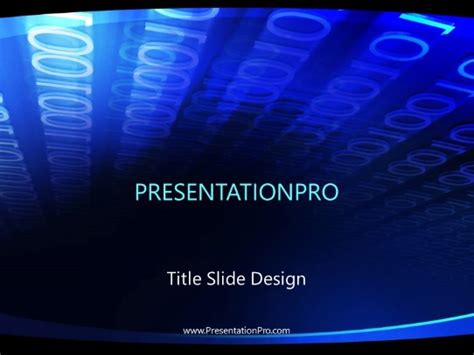 Binary Blue Tunnel Powerpoint Template Presentationpro