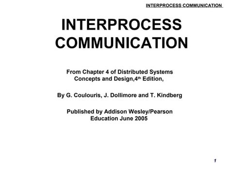 Interprocess Communication Ppt Operating Systems Computer
