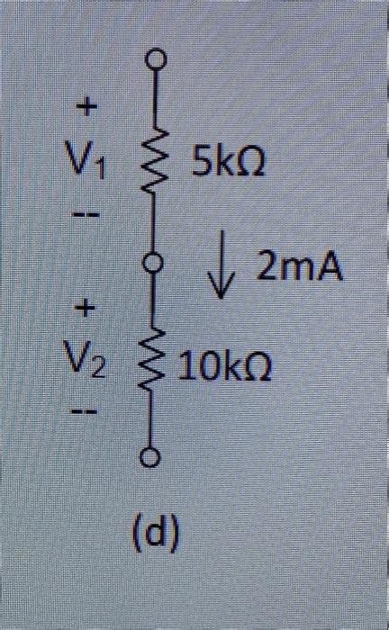 solved 1 12 find the voltages v1 and v2 in fig 1 4d d