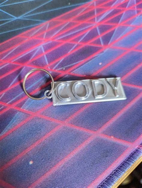 Customisable 3d Printed Keyring Etsy
