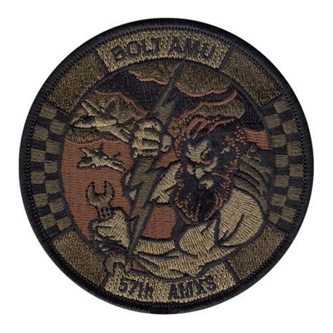 57 Amxs Bolt Amu Ocp Patch 57th Aircraft Maintenance Squadron Patches