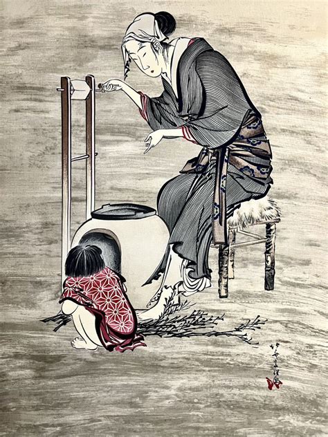 Yahoo オークション [複製] [絵画] 葛飾北斎「美人画」絹本 合箱 工