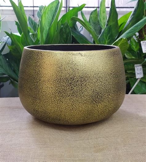 Coated Terracotta Unami Pot Gold