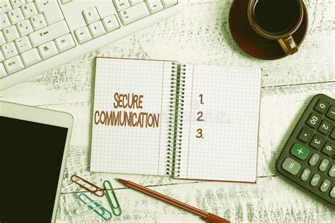 Text Caption Presenting Secure Communication Conceptual Photo Preventing Unauthorized