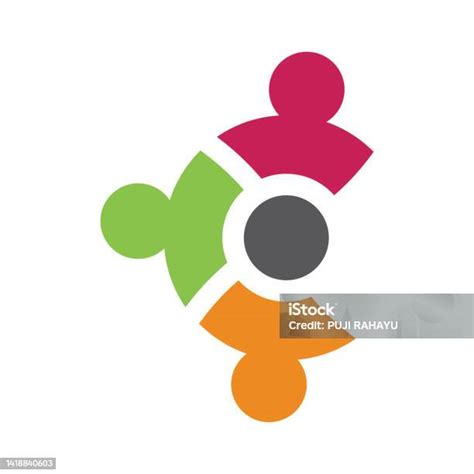 다채로운 추상적 인 사람들 기호 디자인 일러스트 레이 션 가족에 대한 스톡 벡터 아트 및 기타 이미지 가족 개념 공동체 Istock
