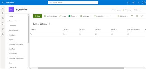 calculate sum of numbers in sharepoint using powerautomate crmonce