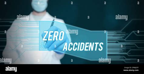 Text Caption Presenting Zero Accidents Word Written On Important