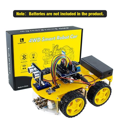 Lafvin Smart Robot Car Kit Include Ultrasonic Sensor R3 Board Compatible
