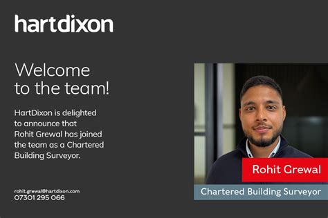 Rohit Grewal Joins Hartdixon As Surveyor Hartdixon Building
