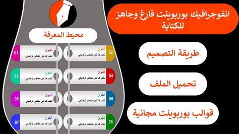 انفوجرافيك بوربوينت جاهز للكتابة تحميل قالب بوربوينت فارغ Youtube