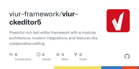 Github Viur Frameworkviur Ckeditor5 Powerful Rich Text Editor Framework With A Modular