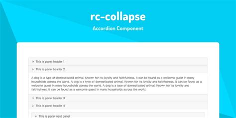 Rc Collapse Accordion Component Made With Reactjs