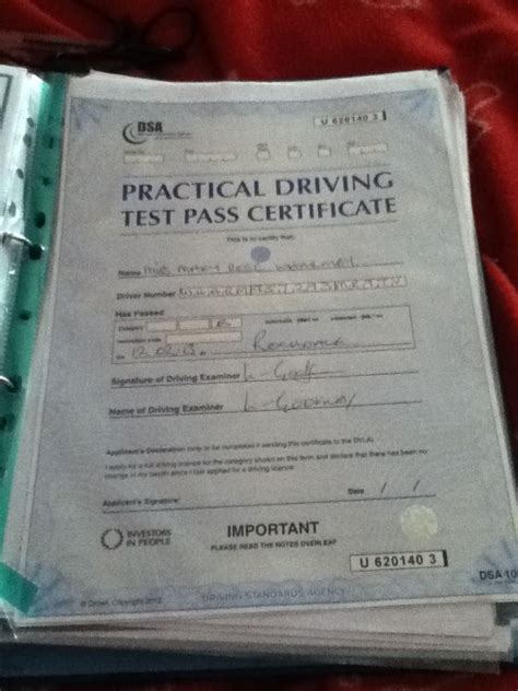 This Is My Practical Driving Test Pass Certificate 120213