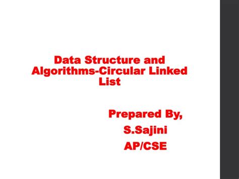 Circular Linked List Pptx Programming Languages Computing