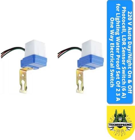 Techsupreme 220 V Auto Daynight On And Off Photocell Ldr Sensor Switch