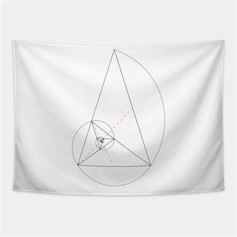 Golden Ratio Isosceles Triangle Fibonacci Spiral Triangle Tapestry Teepublic