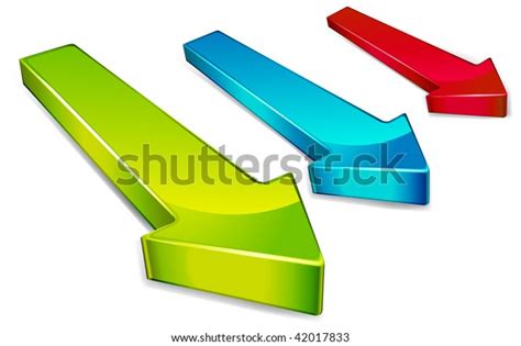 Different Size Arrows Showing Directions Business Vector De Stock Libre De Regalías 42017833