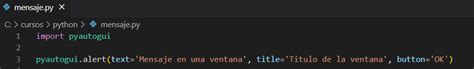 Píldoras Ofimáticas Mensaje de alerta con Pyautogui