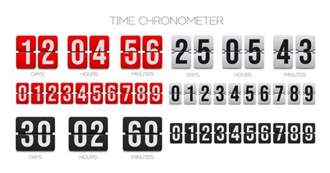 Premium Vector Flip Countdown Clock Counter Time Chronometer