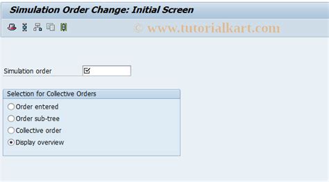 CO S SAP Tcode Change Simulation Order CO S SAP Tcode Change Simulation Order