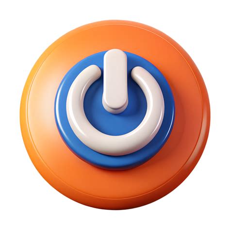 3d Power Button Icon On Transparant Background 51454821 Png