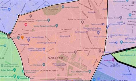 Paris 8eme Arrondissement Plan Paris