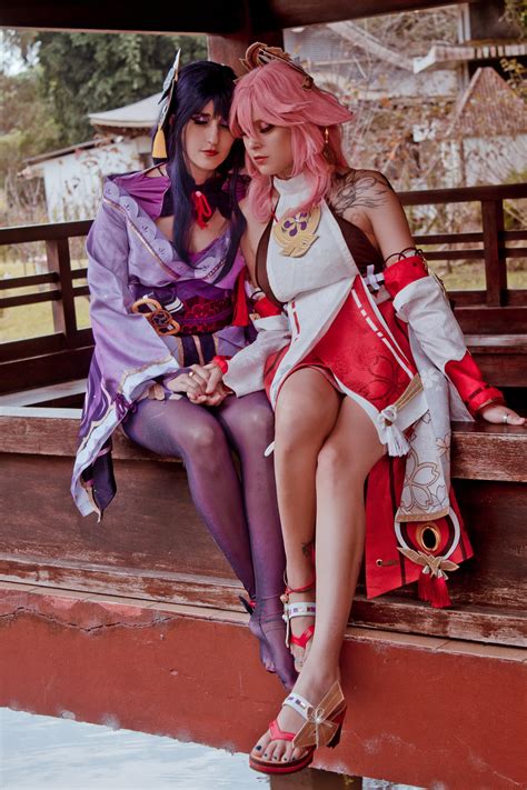 Yae Miko X Ei Eimiko Genshin Impact Cosplay Vi By Rizzyun On Deviantart