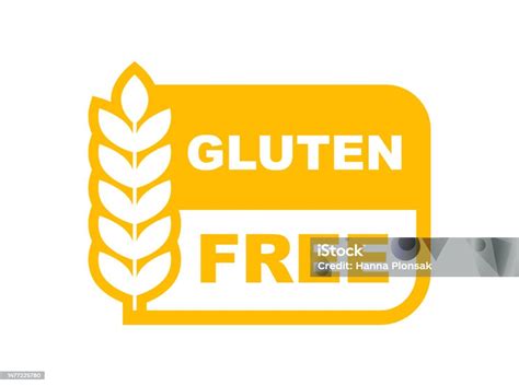 글루텐 무료 아이콘입니다 글루텐 첨가 제품 라벨 없음 건강 한 음식 표시입니다 자연 제품 및 유기농 식품 배지 벡터 그림입니다 0명에 대한 스톡 벡터 아트 및 기타 이미지