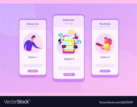 Internet Forum App Interface Template Royalty Free Vector