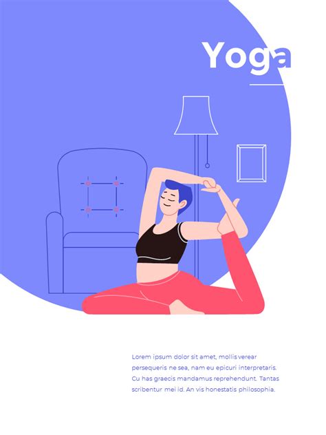 스테이 홈 플랫 일러스트레이션 디자인 팩 프레젠테이션 템플릿 디자인