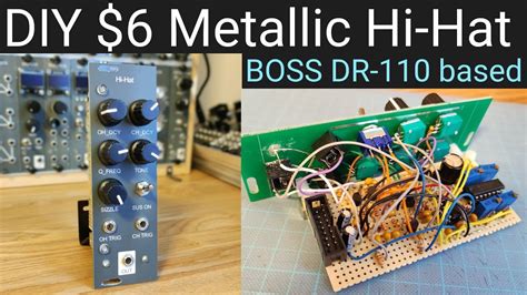 [ 6 ] diy eurorack modular synth metalllic hi hat boss dr 110 based drum module youtube