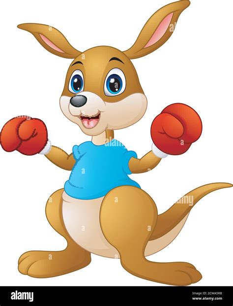 Cartoon Illustration Of Kangaroo Boxing Stock Vector Image And Art Alamy