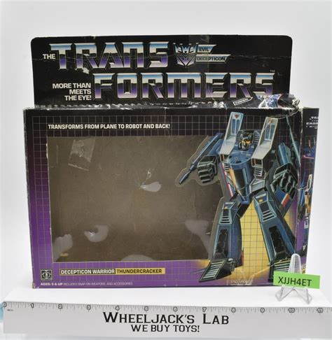 Thundercracker Empty Box 1984 Vintage Hasbro G1 Transformers Action Figure Wheeljacks Lab
