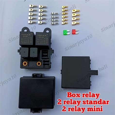 Kotak Relay Box Rellay Rilay 4 Tempat Sekring Fuse Rumah Relay Standar Dan Relay Mini Mikro