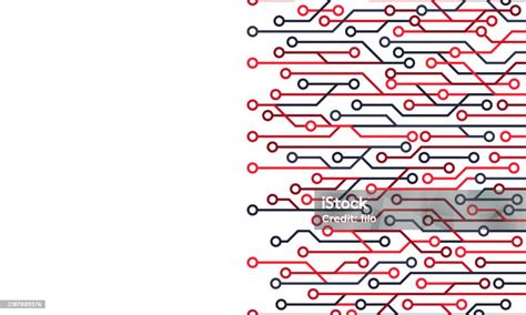 Circuit Connection Networking Abstract Background Pattern Border Stock