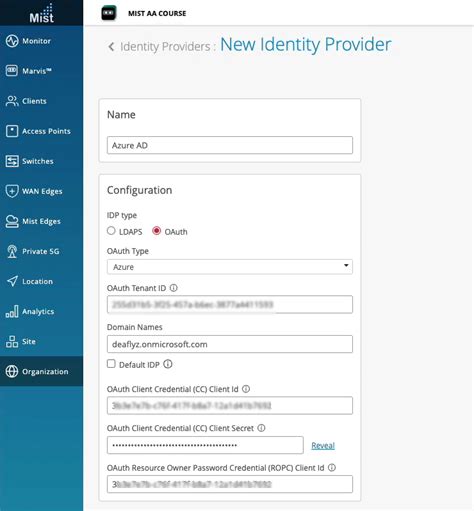 Configure Certificate Based Eap Tls Authentication With Azure Idp Integration Mist