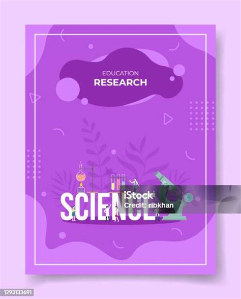 배너 전단지 책 표지 액체 모양 스타일의 잡지의 템플릿을위한 단어 과학 현미경 화학 유리 주변교육 연구 개념 사람들 개념에 대한 스톡 벡터 아트 및 기타 이미지 Istock