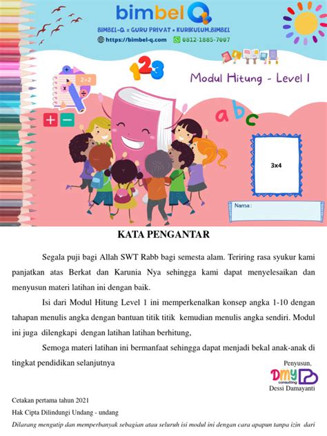 6 level 1 modul hitung pdf