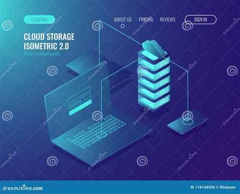 Web Hosting Solution Cloud Server Data Storage Data Transfer And Data Transmission Technology